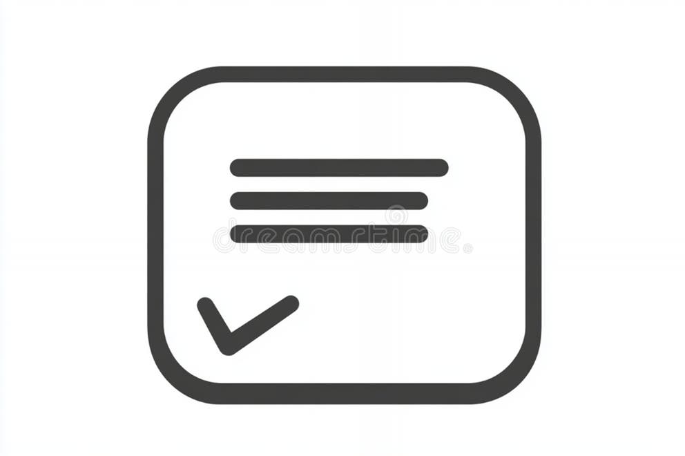 Checklist Icon Approved Task Complete Document Simple Minimalist Vector ...
