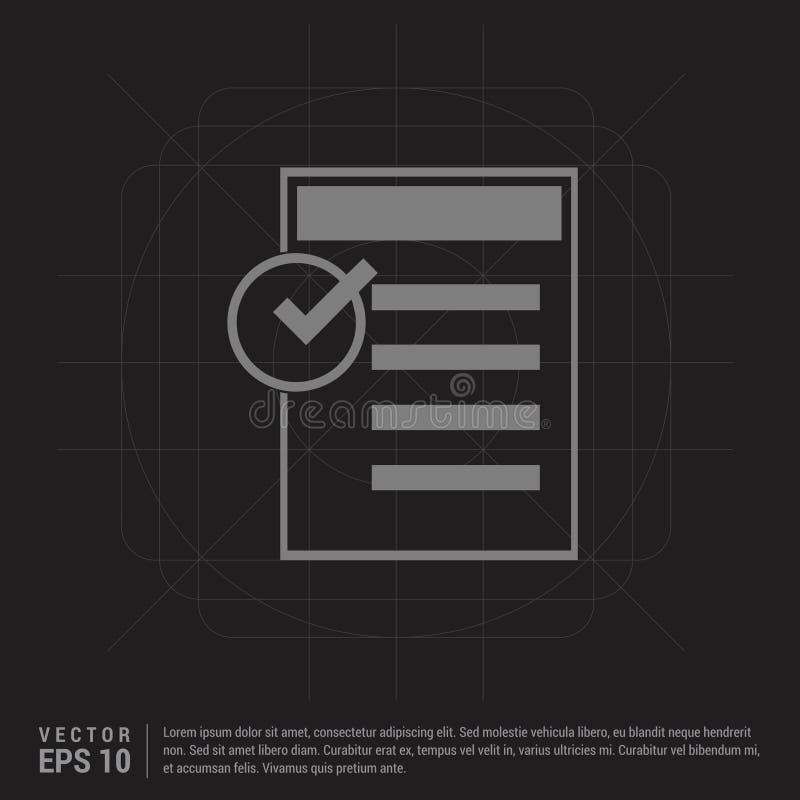Checklist Icon - Black Creative Background Stock Vector - Illustration ...