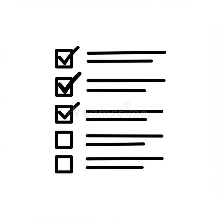 Checklist Icon Black Stock Illustrations – 25,307 Checklist Icon Black ...