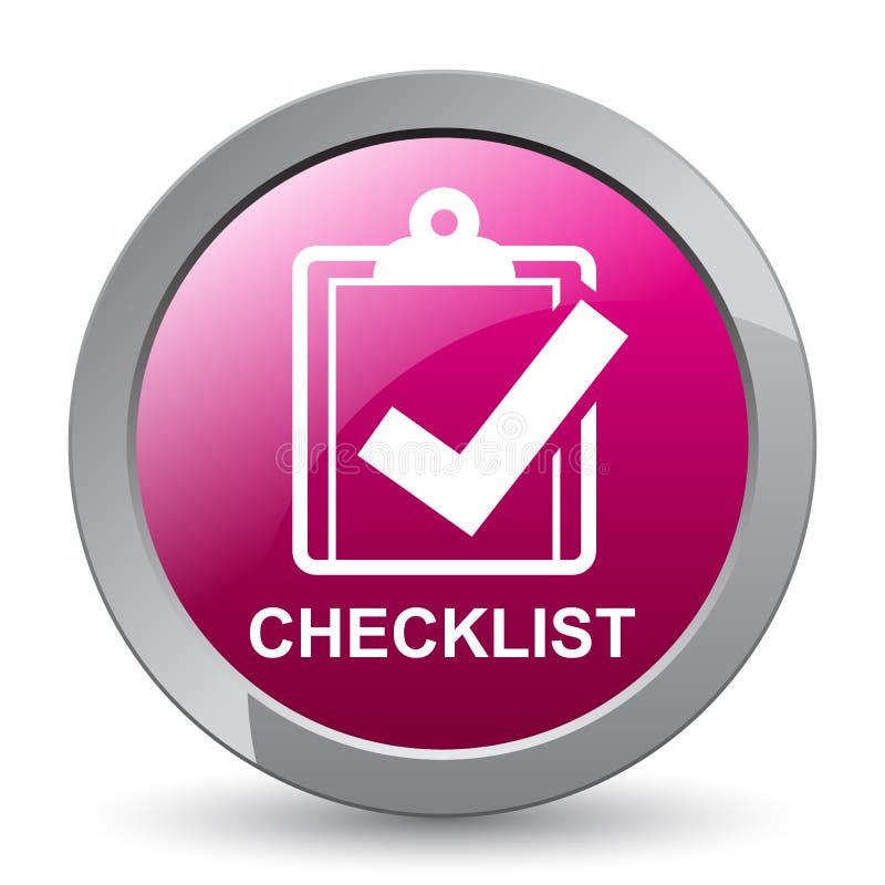 Checklist icon button stock illustration. Illustration of decision ...