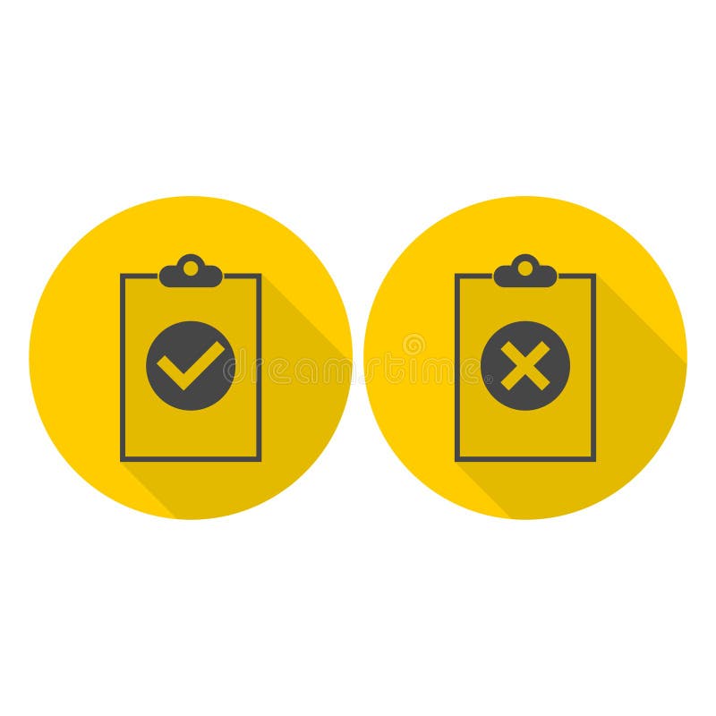 Checklist with X Mark Icon stock vector. Illustration of business ...