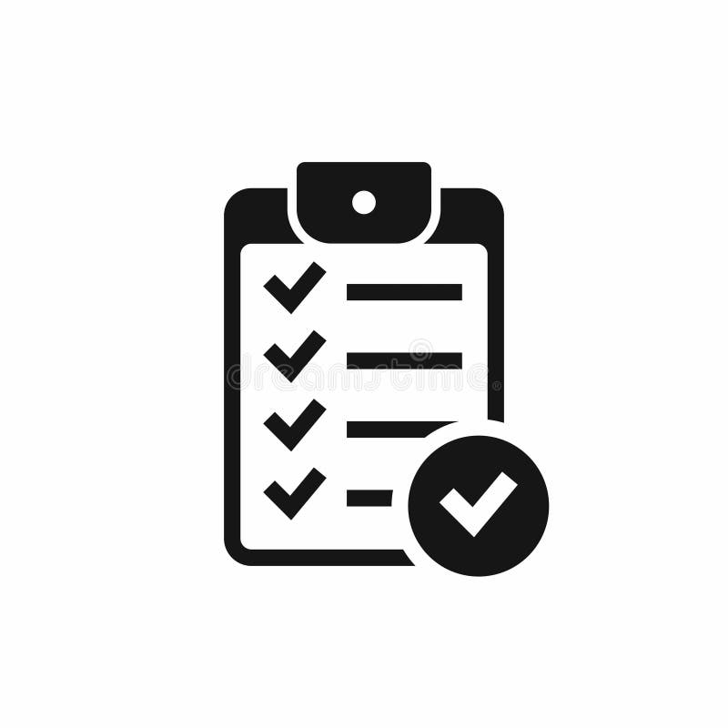 Checklist Icon with Check Mark Sign. Vector Isolated Illustration Stock ...