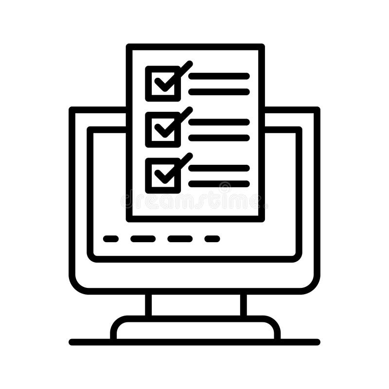 Online checklist icon stock vector. Illustration of concept - 244212883