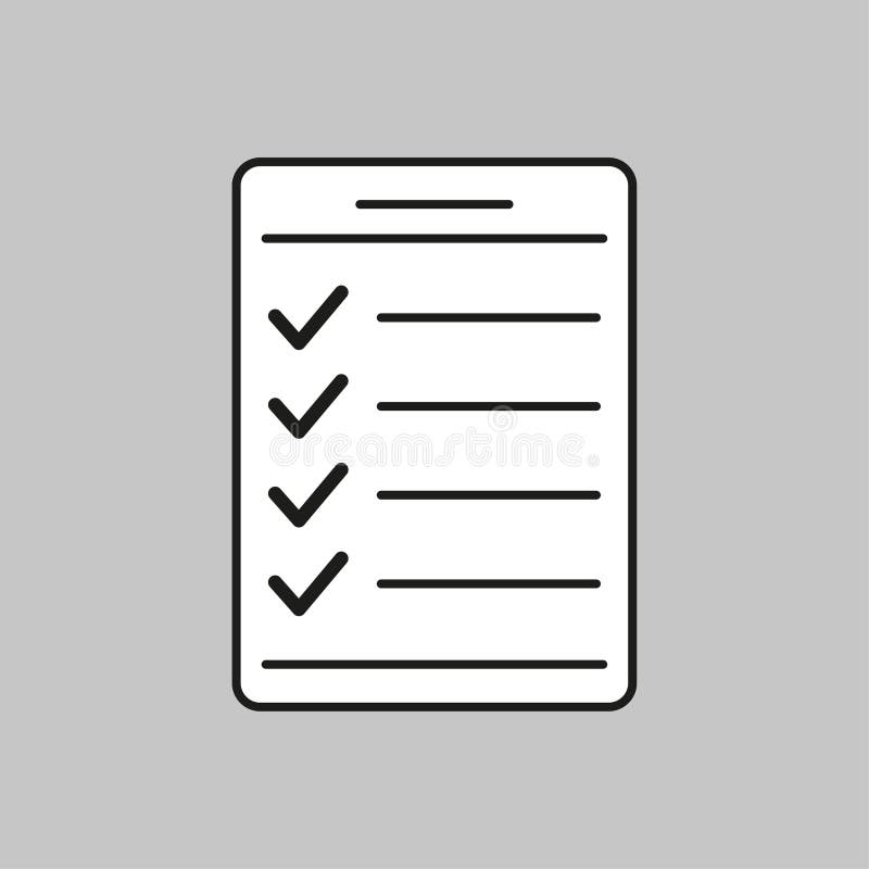 Checklist Icon. Checklist with Checkboxes. Vector Illustration. EPS 10 ...