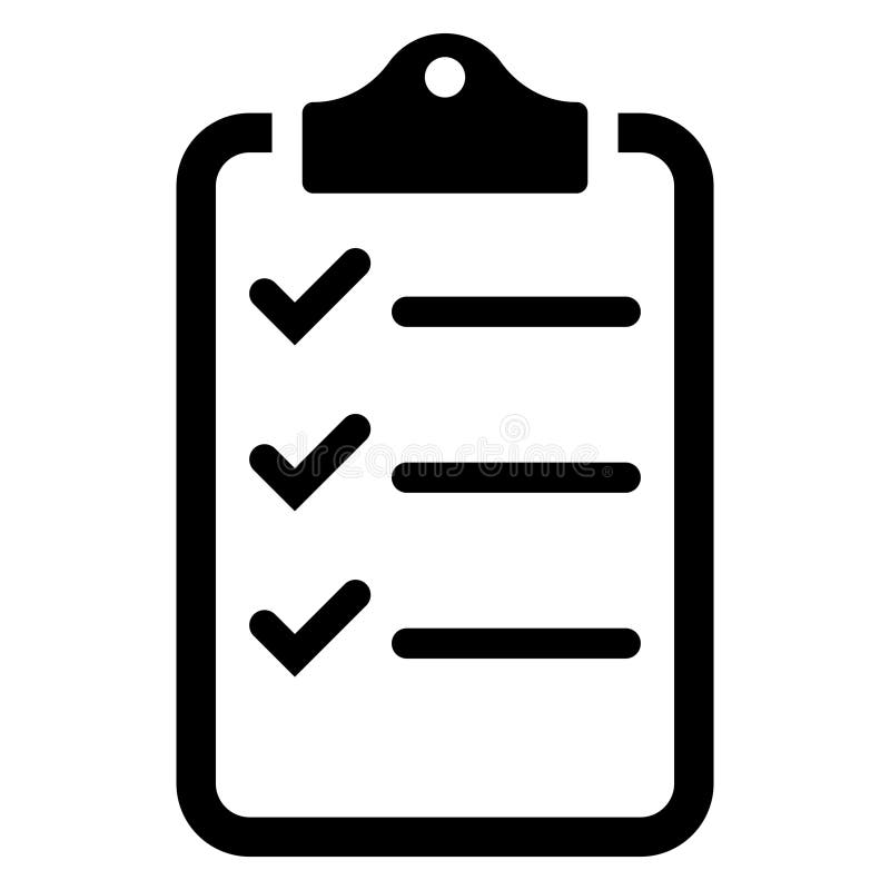 Checklist Icon. Clipboard Checklist or Document with Check Mark with ...