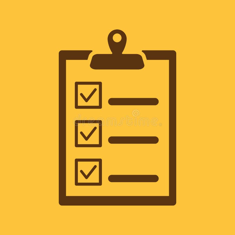The Checklist Icon. Clipboard and Failed Task, Wrong Answer Symbol ...