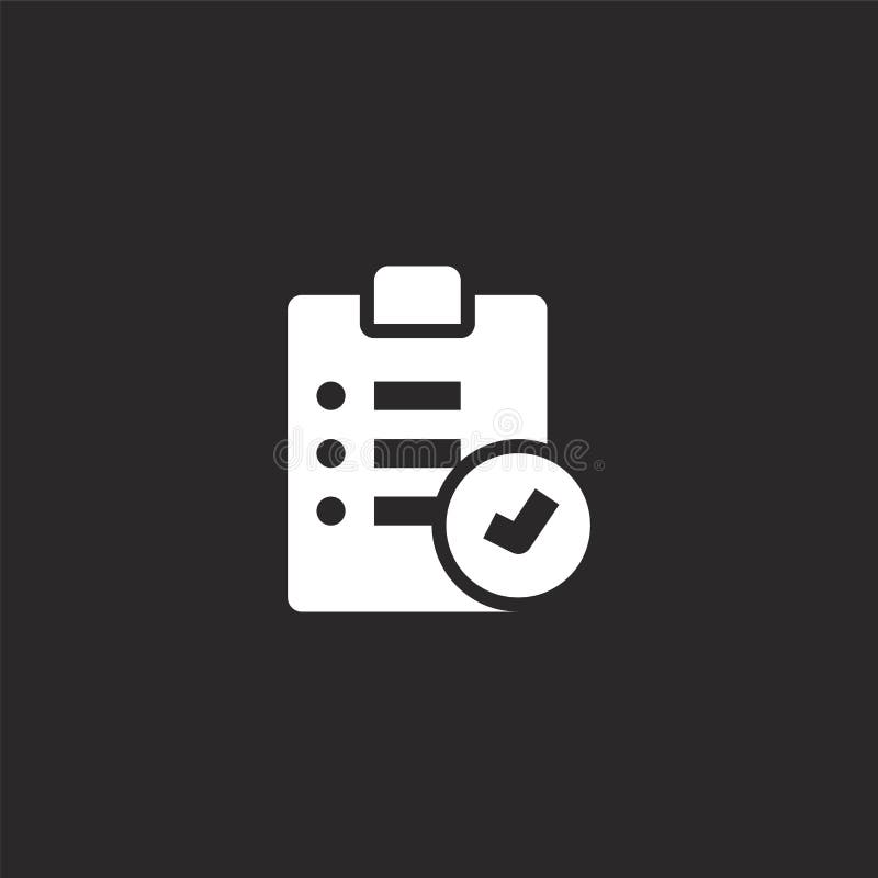 Checklist Icon. Filled Checklist Icon for Website Design and Mobile ...