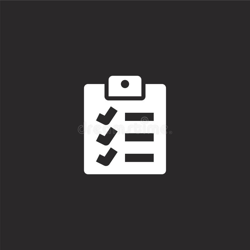 Checklist Icon. Filled Checklist Icon for Website Design and Mobile ...