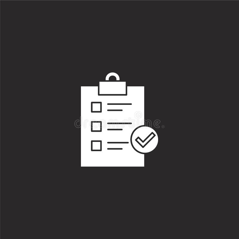 Checklist Icon. Filled Checklist Icon for Website Design and Mobile ...
