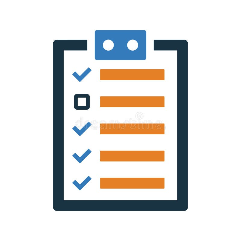 Checklist icon stock illustration. Illustration of printed - 269753392