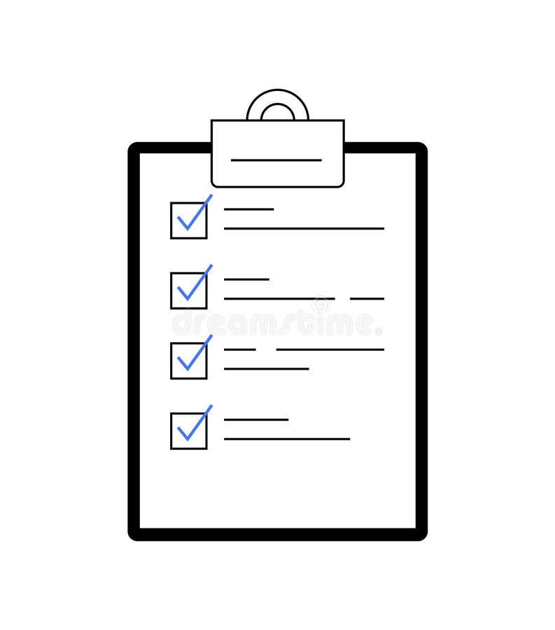 Checklist Icon Illustration Representing Tasks, Organization, and ...