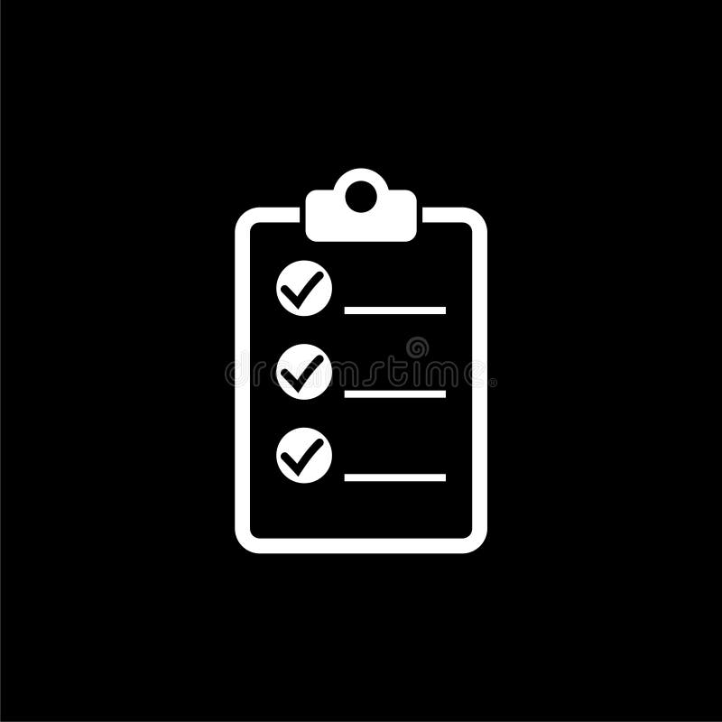 Black Checklist Icon Design Icon or Logo Stock Vector - Illustration of ...