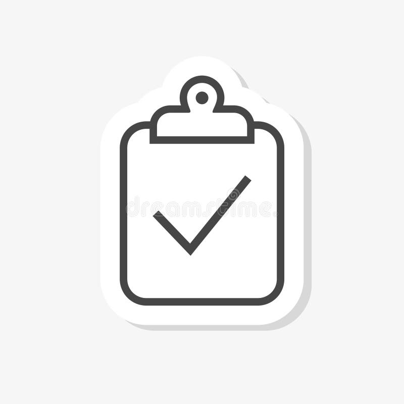 Blank Checklist Icon stock vector. Illustration of file - 132478581