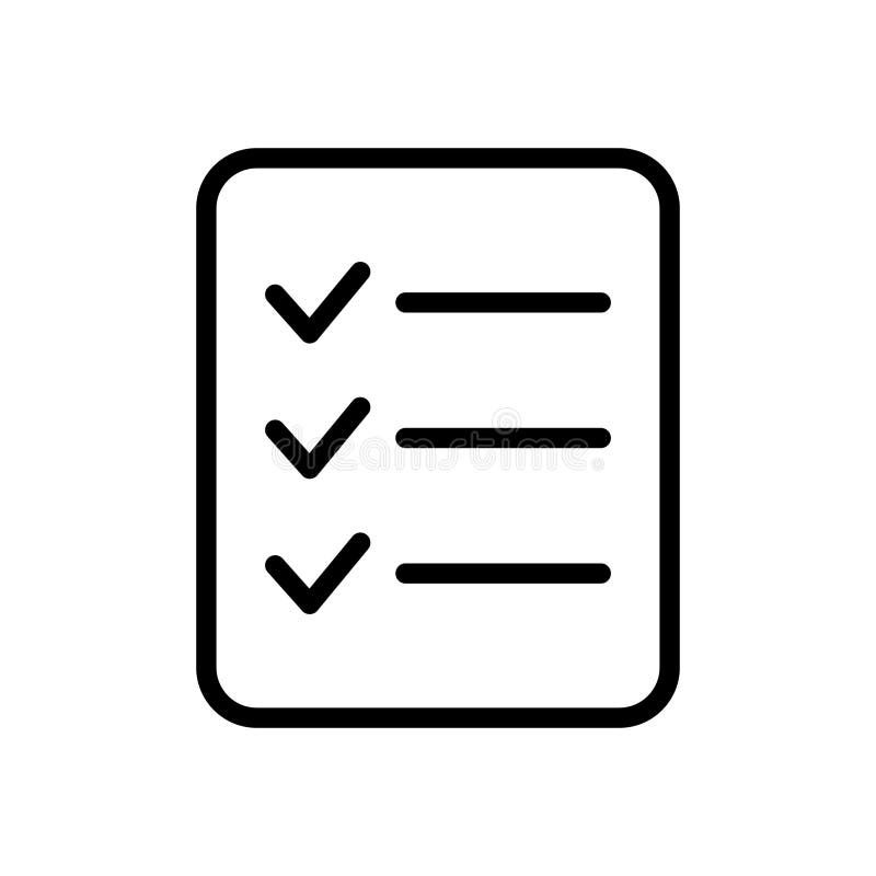 Icon list stock vector. Illustration of check, blank - 259990495
