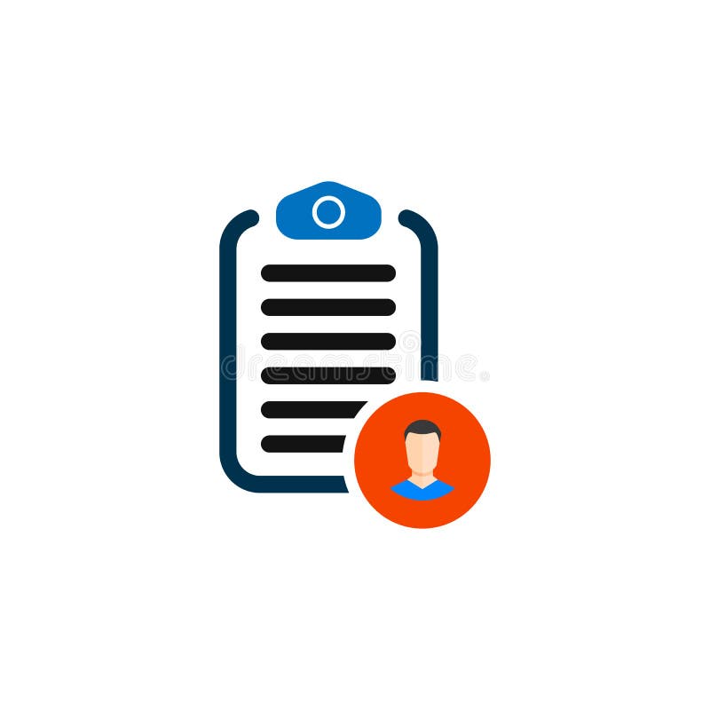 Checklist with Icon Man. Vector Simple Symbol EPS10 Stock Illustration ...