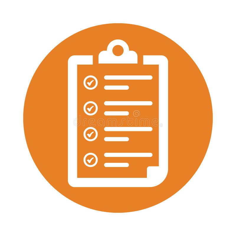 Checklist Icon Orange Stock Illustrations – 1,775 Checklist Icon Orange ...