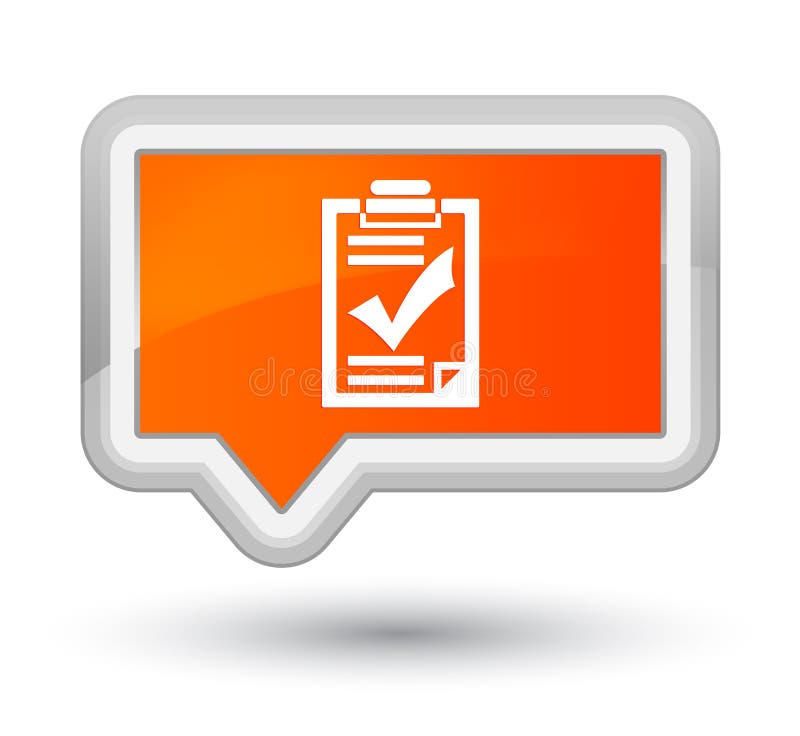 Checklist Icon Prime Orange Banner Button Stock Illustration ...