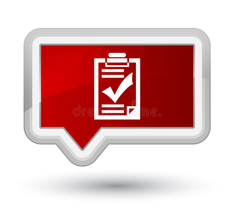 Checklist Icon Prime Red Banner Button Stock Illustration ...