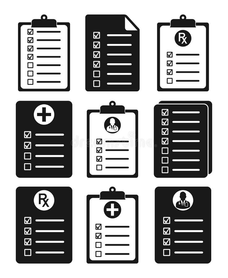 Checklist Icon set. stock vector. Illustration of clipboard - 147651205