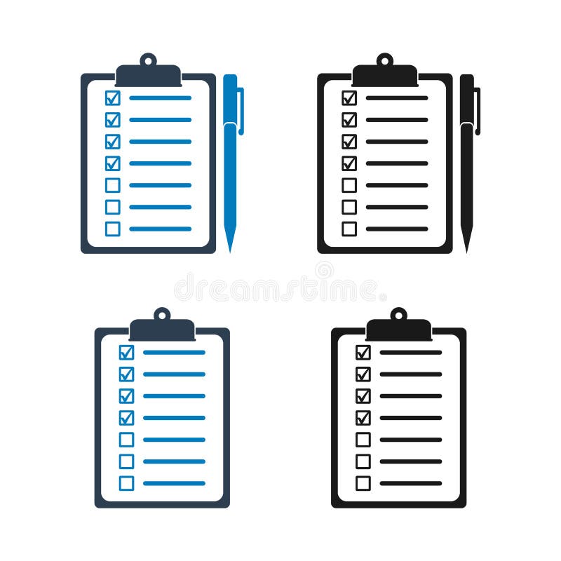 Checklist Icon set. stock vector. Illustration of vector - 157726433