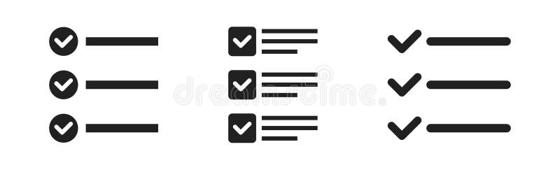 Illustration List Icon for Personal and Commercial Use. Stock ...