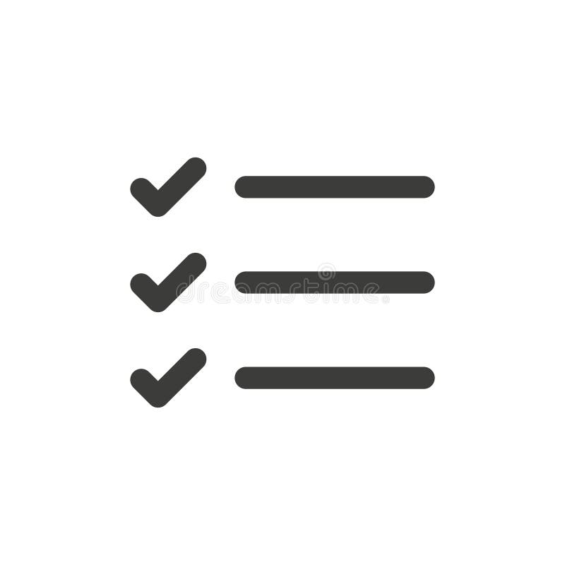 Checklist Icon Simple Outline Vector Logo Stock Vector - Illustration ...
