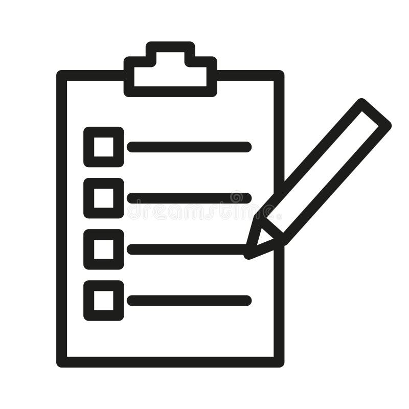 Checklist Icon. Simple Lines. Task Management. Vector Graphic Stock ...