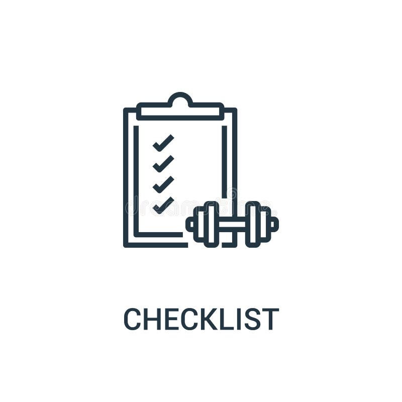 Checklist Icon Vector from Health Collection. Thin Line Checklist ...