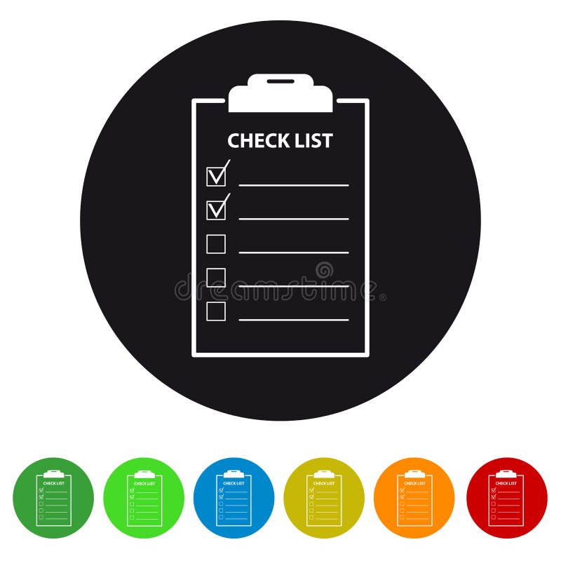 Checklist Icon - Black and White Vector Illustration Stock Vector ...