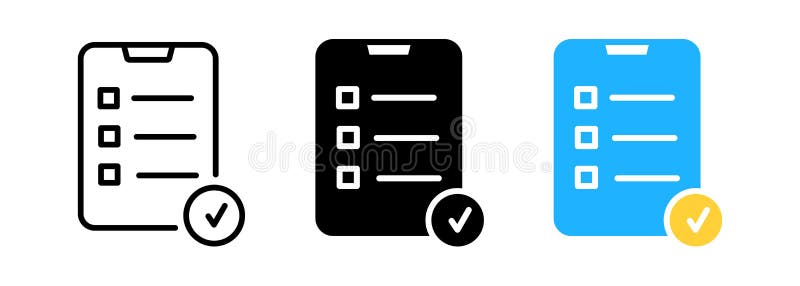 Checklist Icon Thin Line for Web and Mobile, Modern Minimalistic Flat ...
