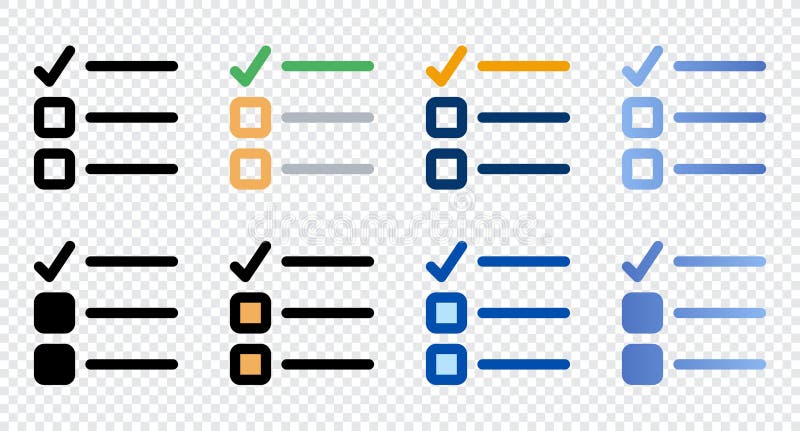Checklist Icons in Different Style. Checklist Icons. Different Style ...