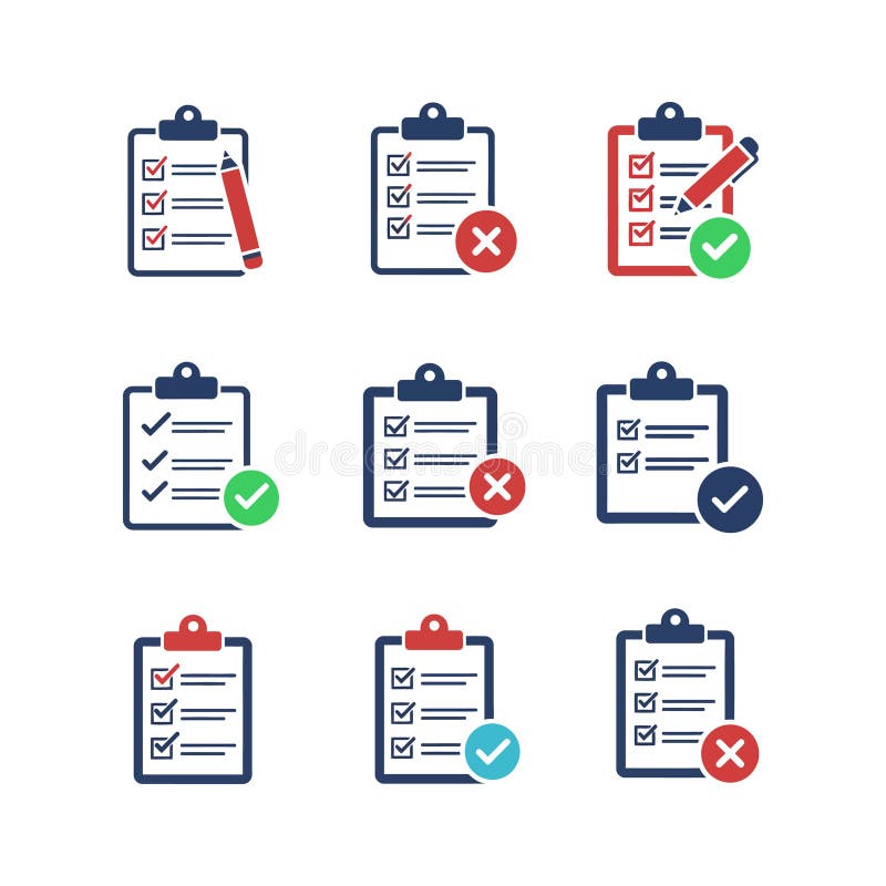 Checkmark Cross Icons Vector Stock Photos - Free & Royalty-Free Stock ...