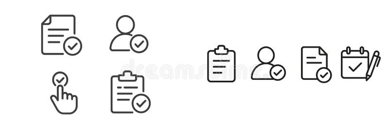 Checklist Icons Representing Organization and Task Management in a ...