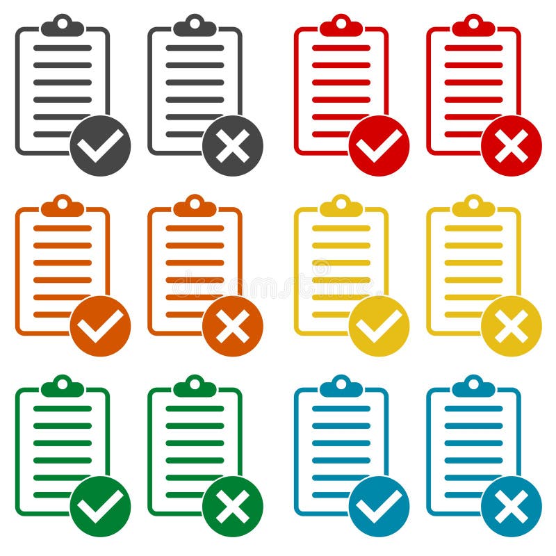 Checklist Icons set stock vector. Illustration of checklist - 99967024