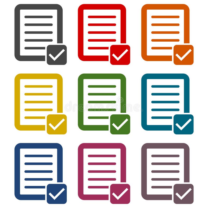 Checklist icons set stock vector. Illustration of checkmark - 101089948