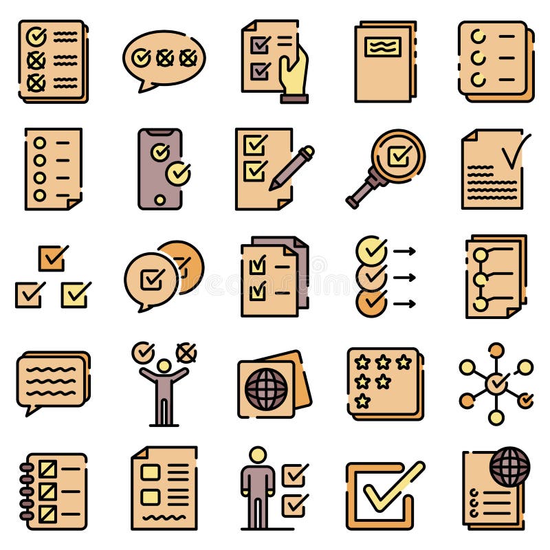 Checklist Flat Color Icons Stock Illustrations – 1,354 Checklist Flat ...