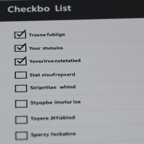 A Checklist Interface Showing a Series of Items with Checkboxes, Some ...
