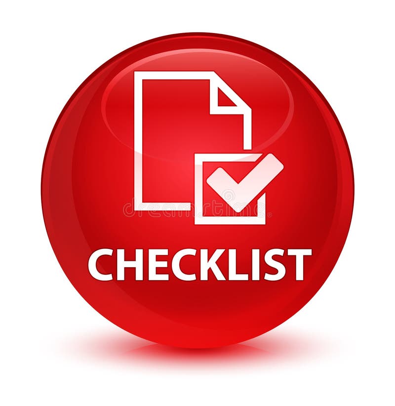 Checklist Glassy Brown Round Button Stock Illustration - Illustration ...