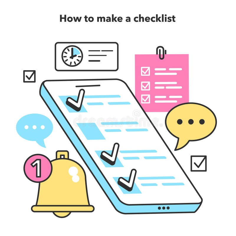 Checklist Making Concept. Planning the daily Routine with a Convenient ...