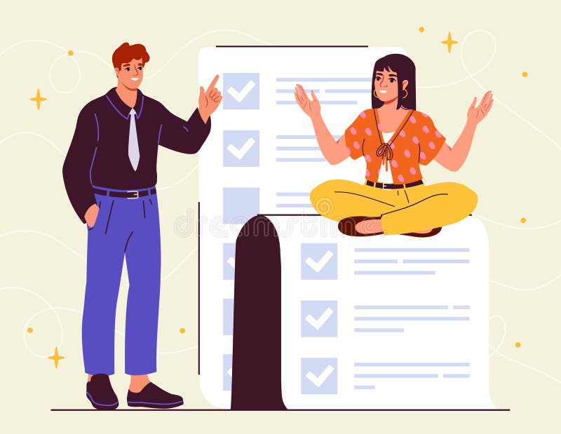 Checklist Making Vector Concept Stock Vector - Illustration of audit ...