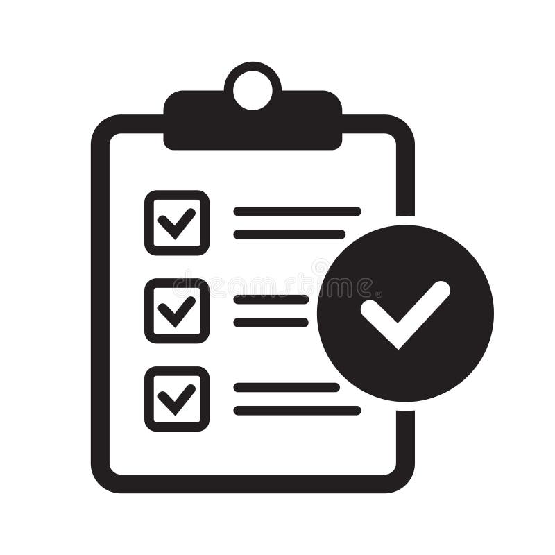 Checklist with Mark Icon in Flat Style Isolated on Background ...