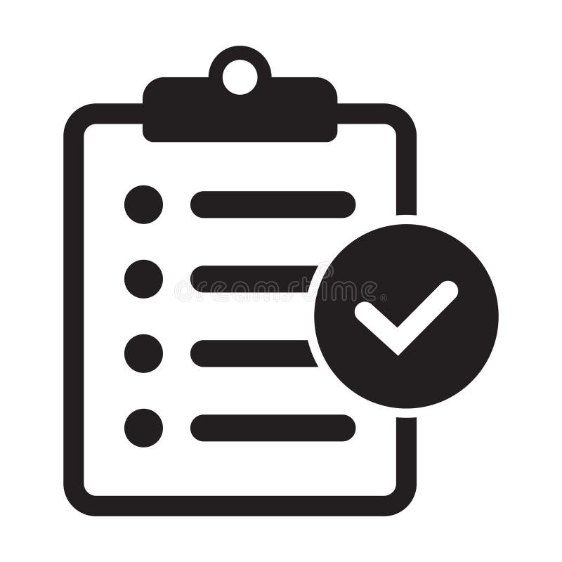 Checklist with Mark Icon in Flat Style Isolated on Background ...