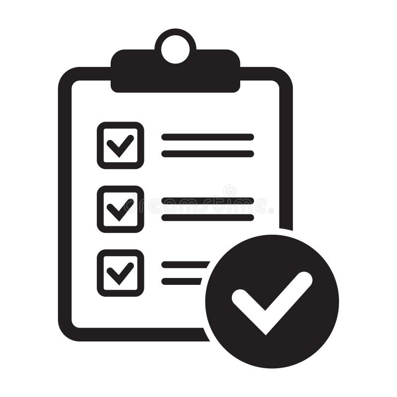 Checklist with Mark Icon in Flat Style Isolated on Background ...