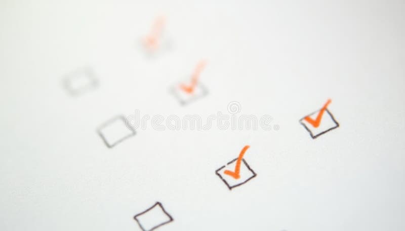 Checklist with Marked Boxes Stock Image - Image of efficient ...