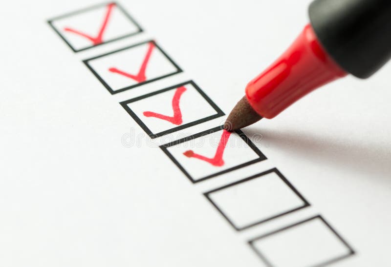 Checklist box stock image. Image of checklist, ranking - 108412455