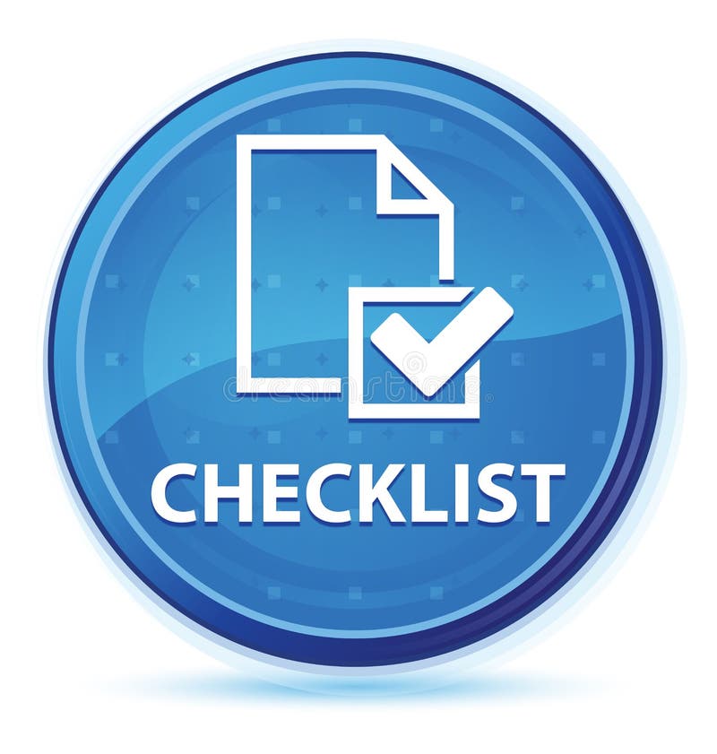 Checklist Midnight Blue Prime Round Button Stock Vector - Illustration ...