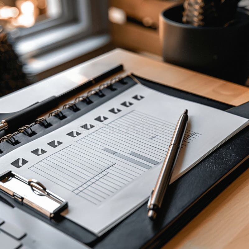 The Checklist. a Notebook. Business Notebook. Planning Stock Photo ...