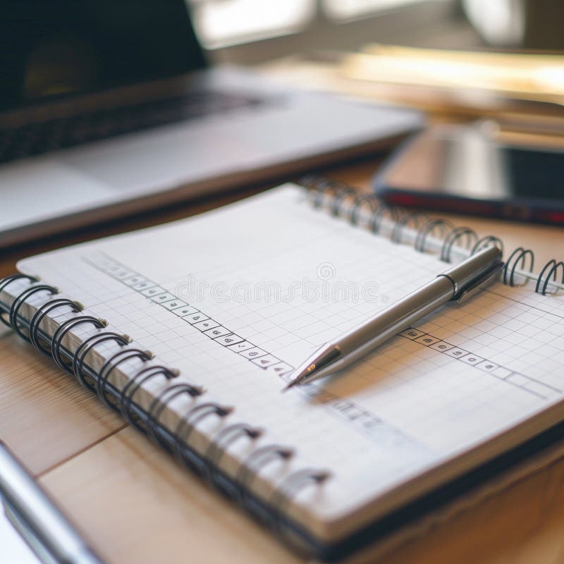 The Checklist. a Notebook. Business Notebook. Planning Stock Image ...