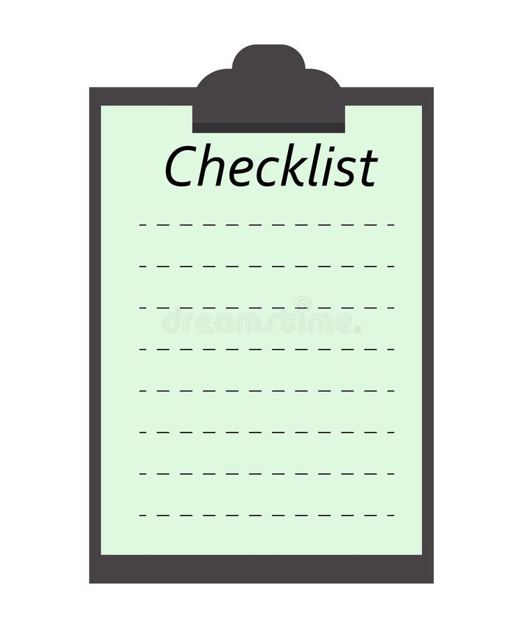 Checklist, a Notebook, for Writing Down Cases. Vector Illustration for ...