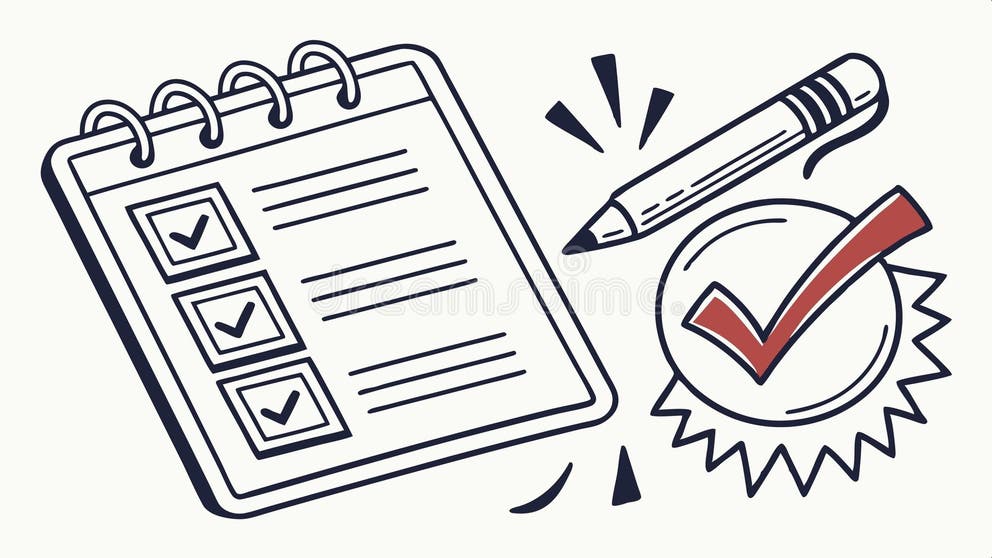 Checklist Notepad, To-do List and Task Management Icon Vector Design ...